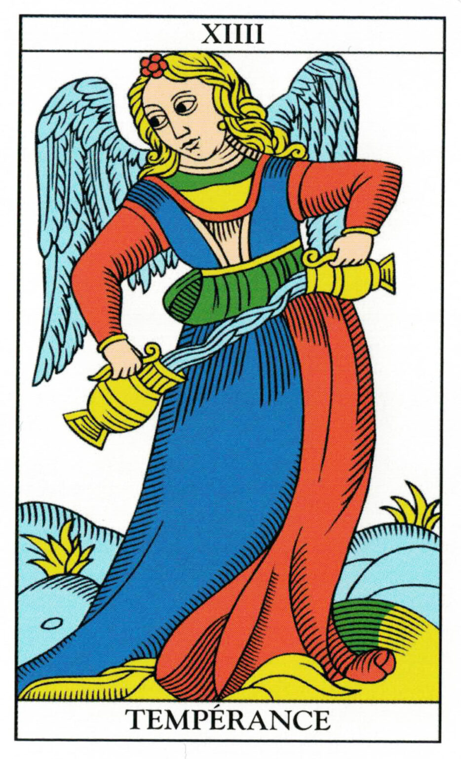XIIII Temperance, Tarot of Marseilles, Artwork by Anna Maria Morsucci ...